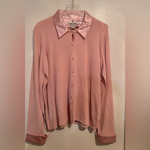 Peter Nygard | Sweaters | Nygard Pink Button Up Sweater | Poshmark